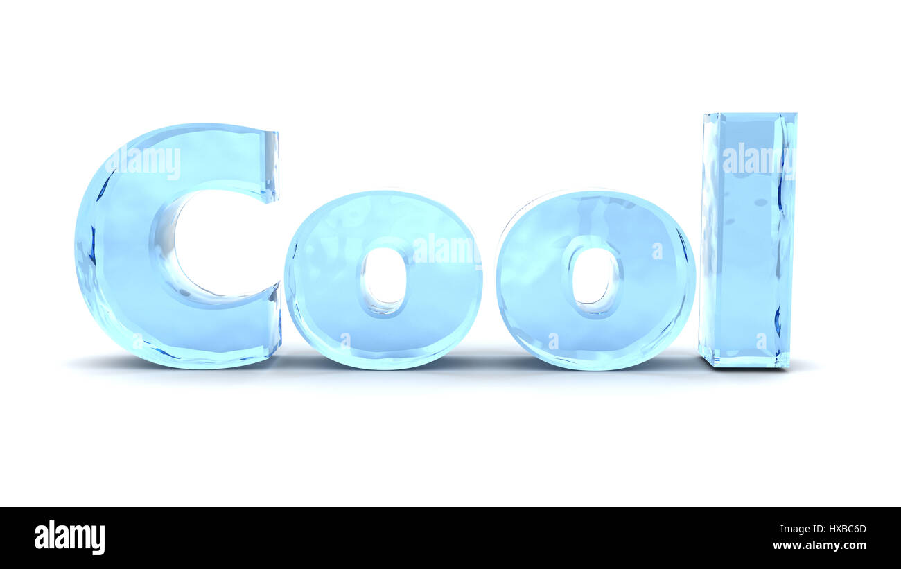 3d illustration of text cool, over white background Stock Photo - Alamy