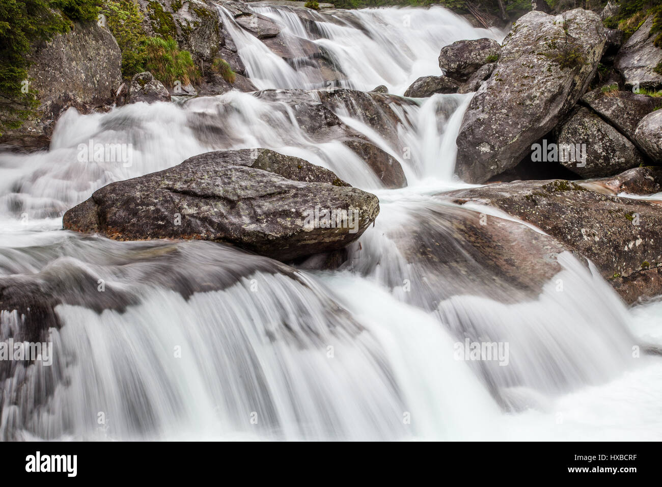 Beautiful waterfalls in a spring Stock Photo - Alamy