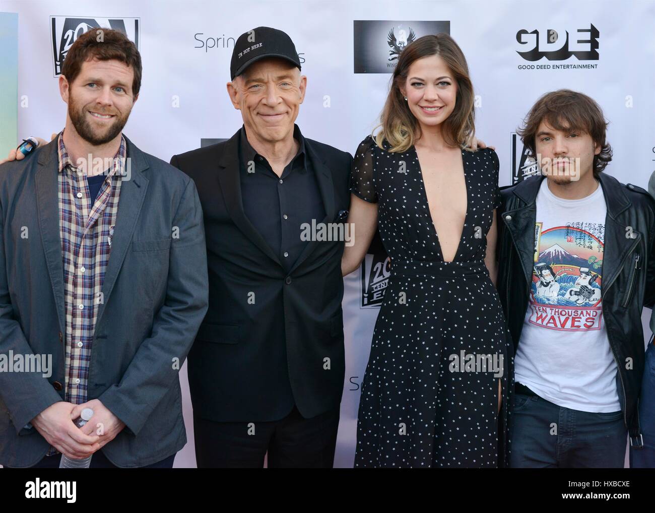 Gavin Wiesen, J. K. Simmons, Annaleigh Tipton and Emile Hirsch attends ...