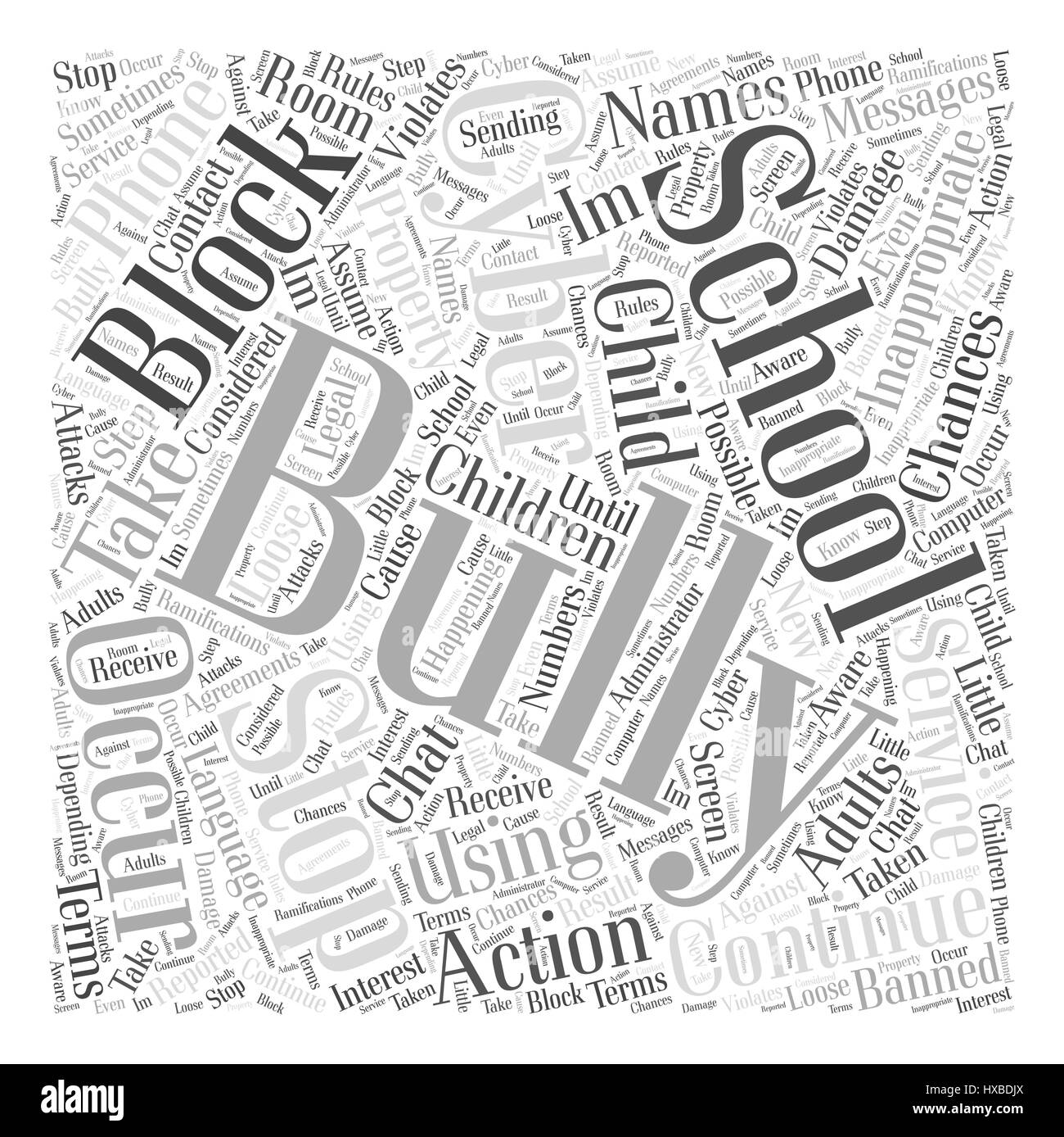 Cyber Bullying Concept Word Cloud Cut Out Stock Images And Pictures Alamy