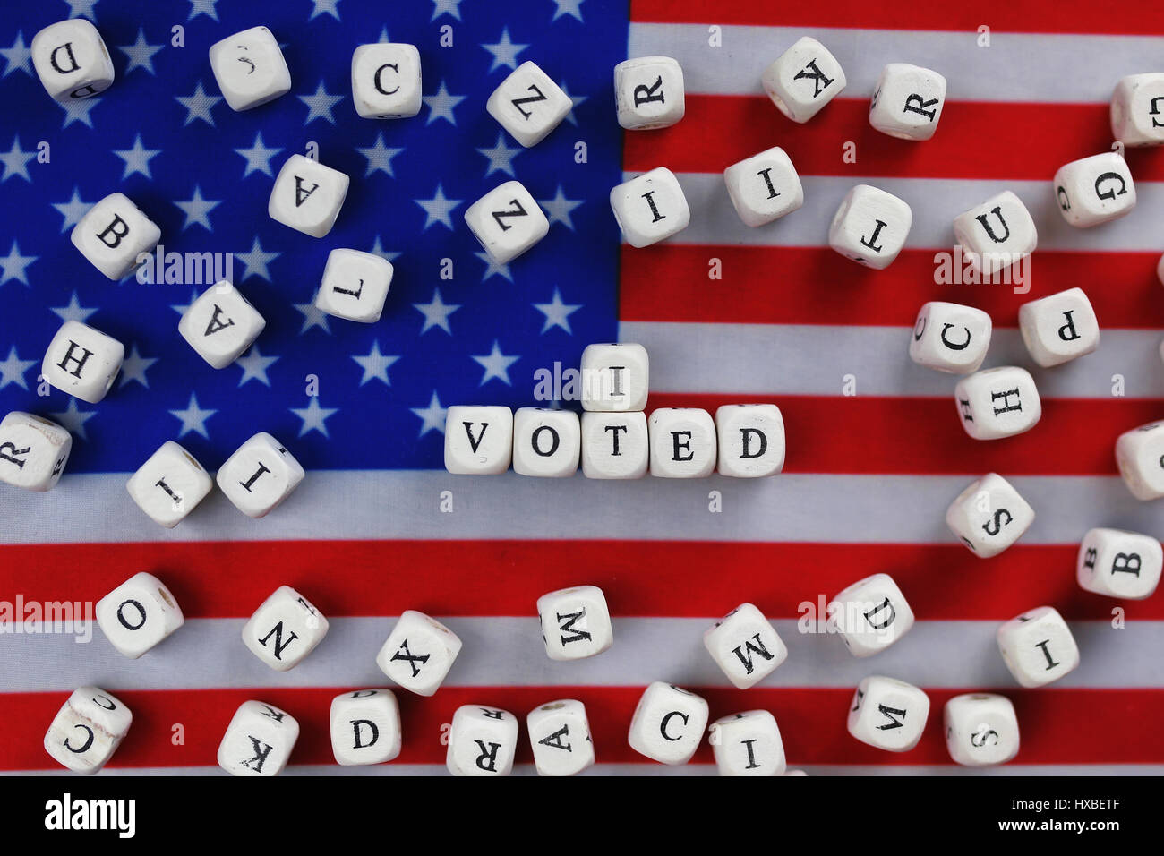 Election simbol on usa flag hi-res stock photography and images - Alamy