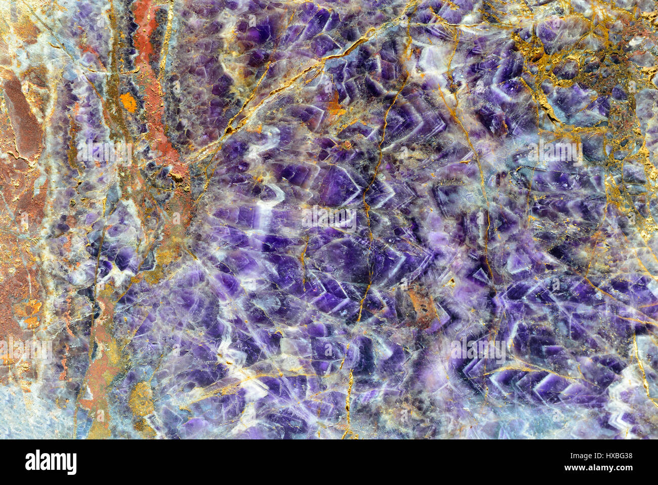 amethyst semiprecious stone texture slab geology pattern Stock Photo ...
