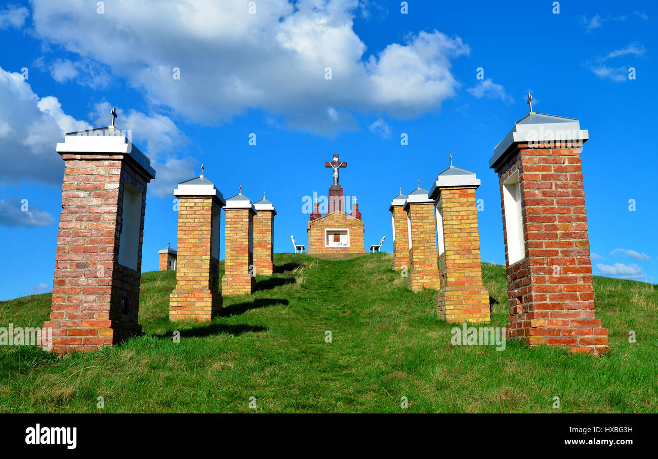 Biled village Romania Way of the Cross or Calvary Mound monument ...