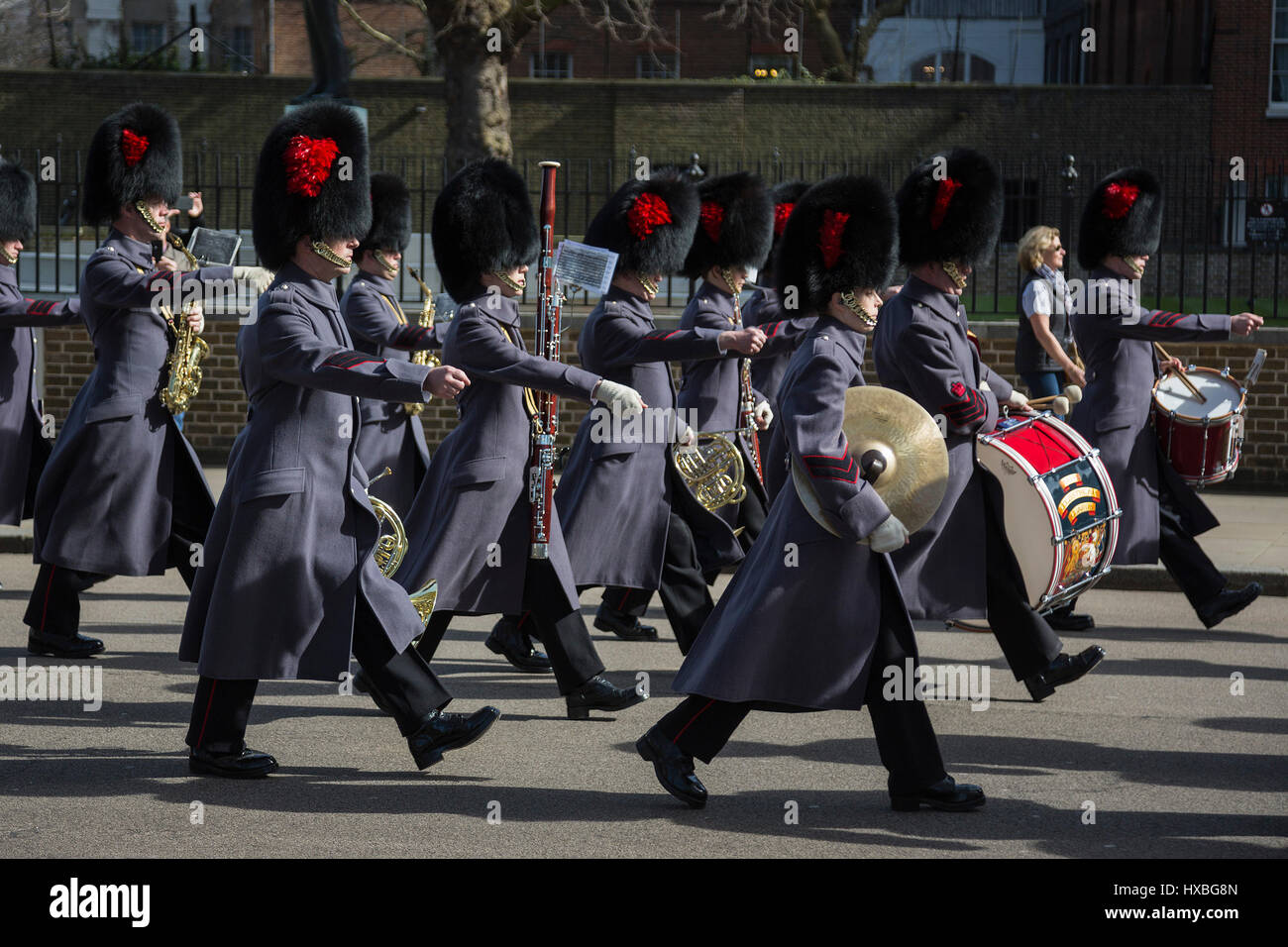 Coldstream Guards performing at Horse Guards Parade on Commonwealth Day ...