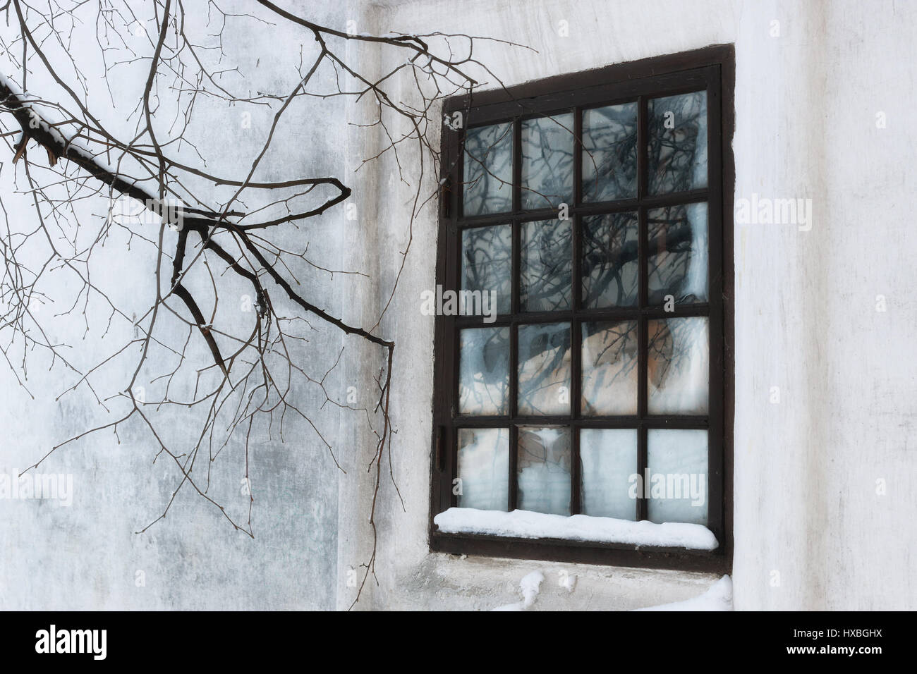 winter old retro window outdoor Stock Photo - Alamy