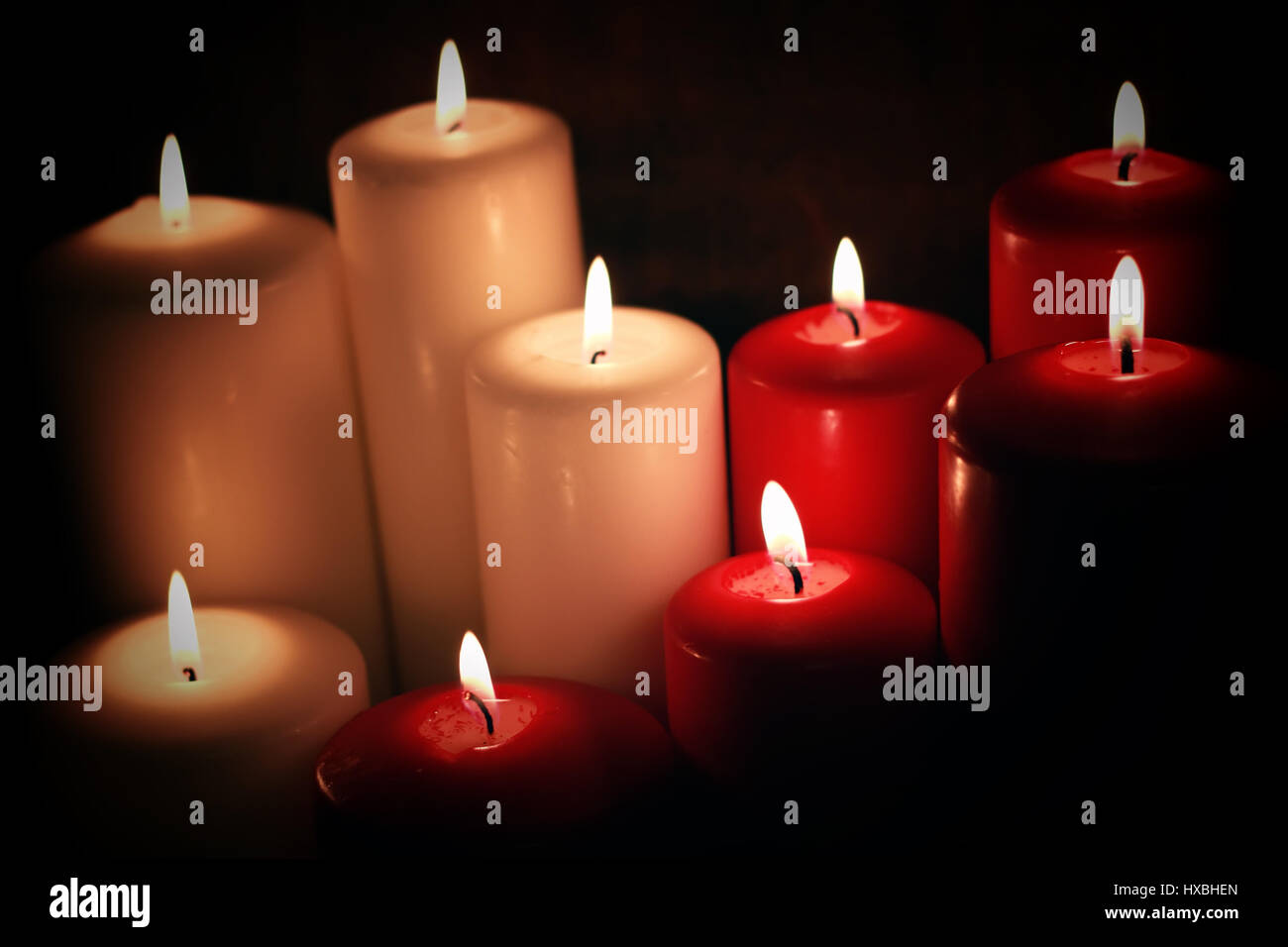 Candle dinner fire advent hi-res stock photography and images - Alamy