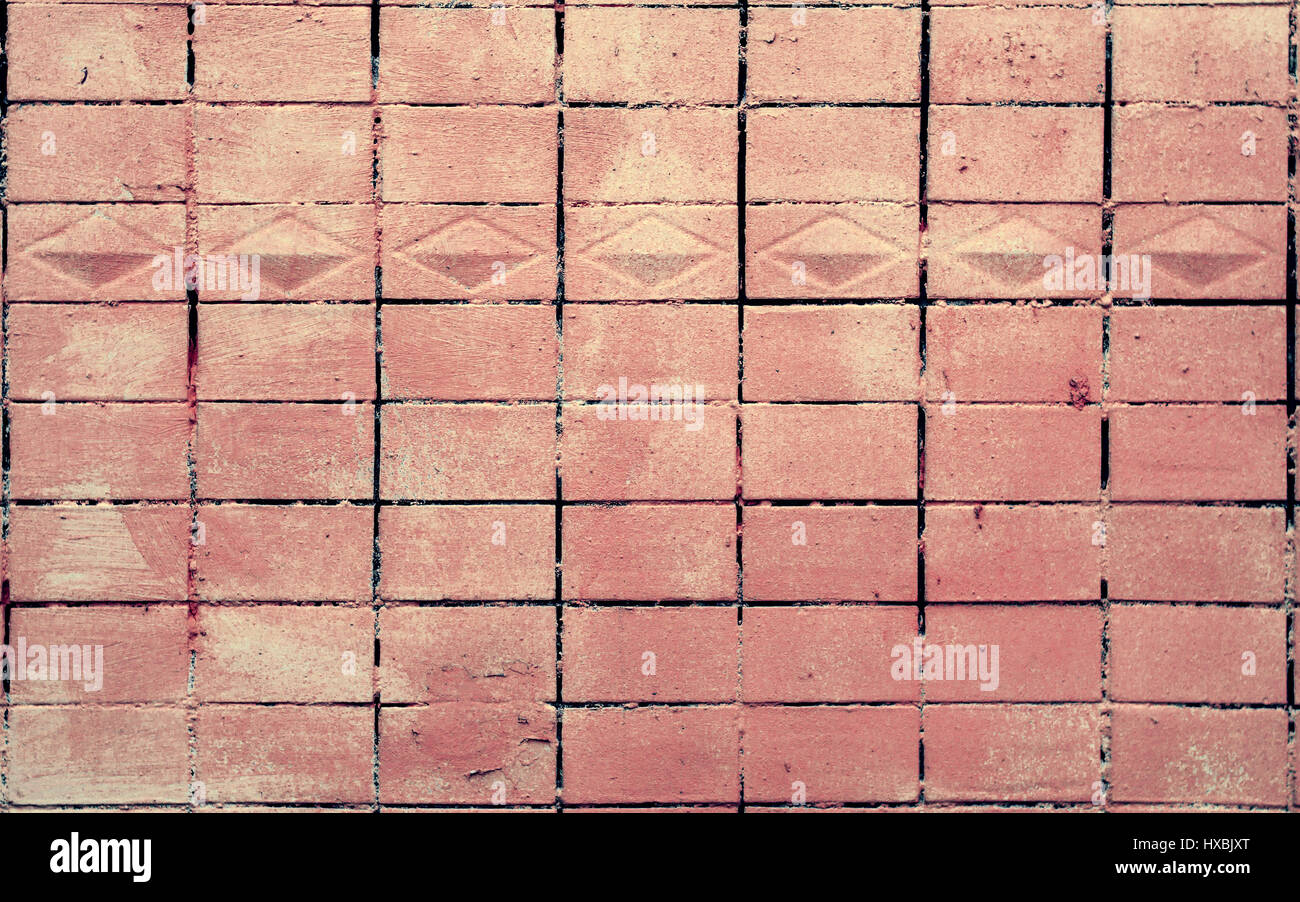 Old Tile Wall Texture Painted in Red for Background or Copy Space Stock ...