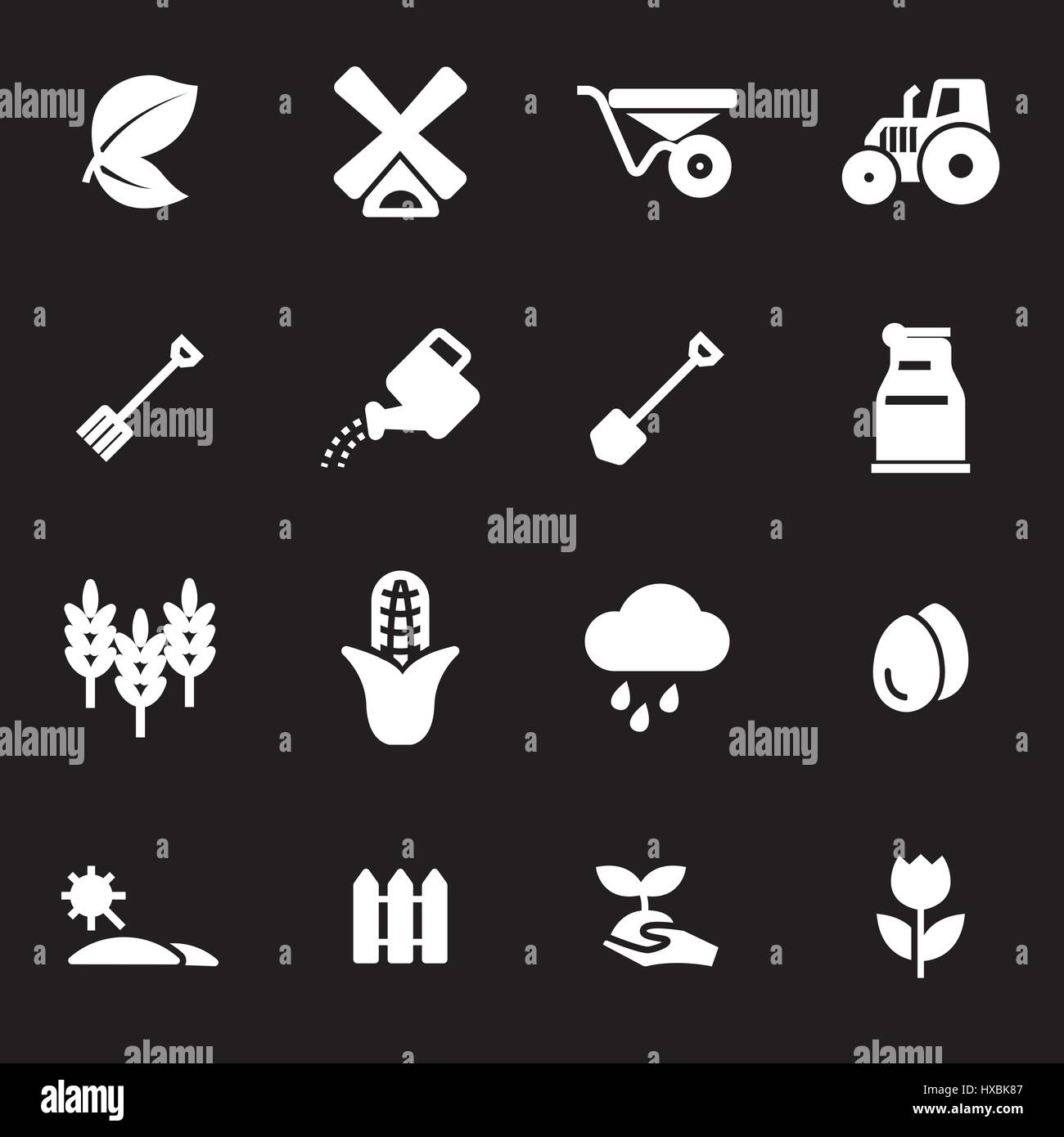 Tractor farming agriculture icons Stock Vector Images - Alamy