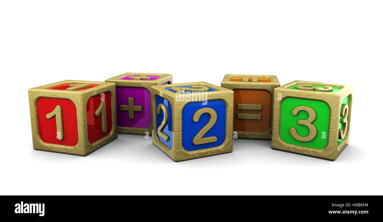 Wooden alphabet letters numbers Cut Out Stock Images & Pictures - Alamy