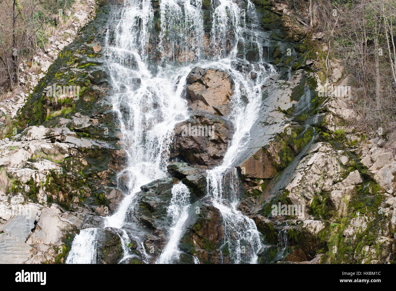 Emerald water and waterfalls Stock Photo - Alamy