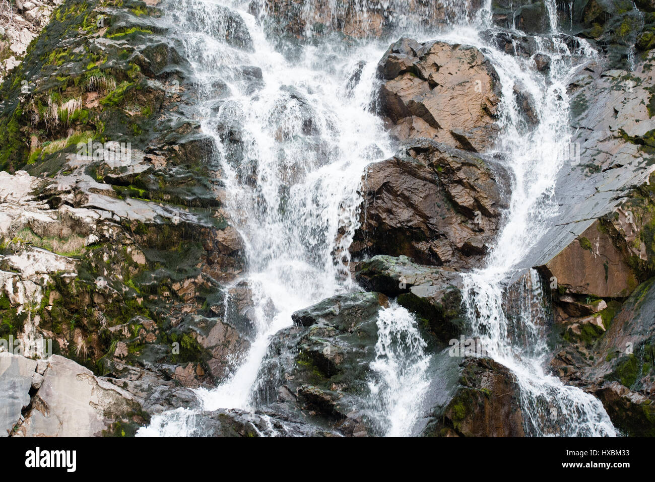 Emerald water and waterfalls Stock Photo - Alamy
