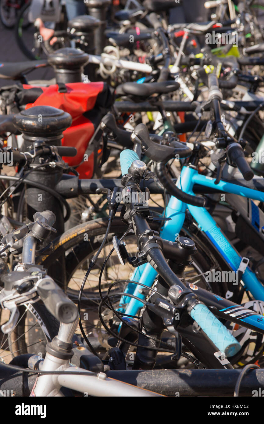 Secure cycle bicycle parking park racks hi-res stock photography and ...