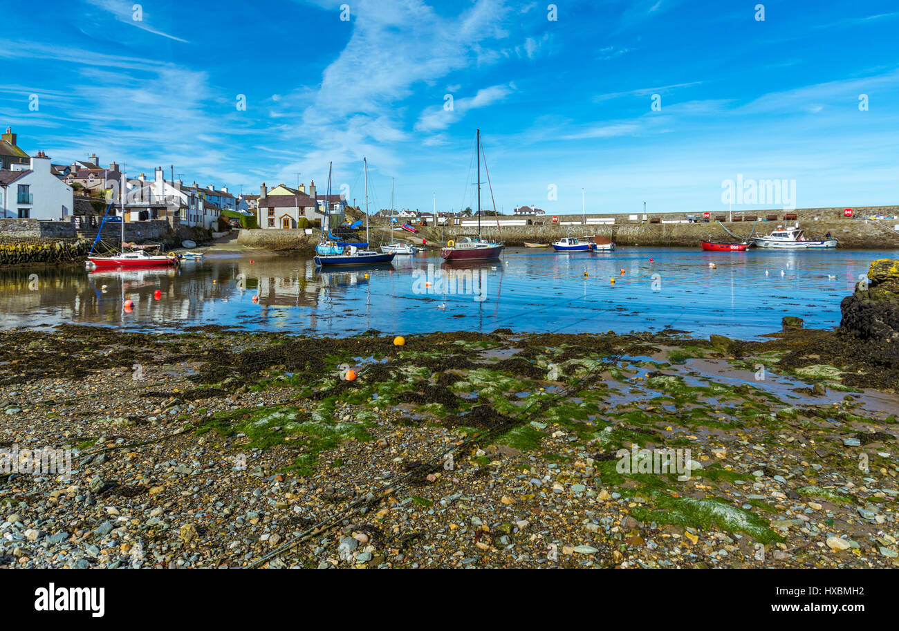 A view of the Harbour at Cemaes Bay on Anglesey Stock Photo - Alamy