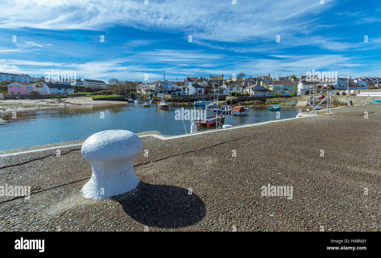 A view of the Harbour at Cemaes Bay on Anglesey Stock Photo - Alamy