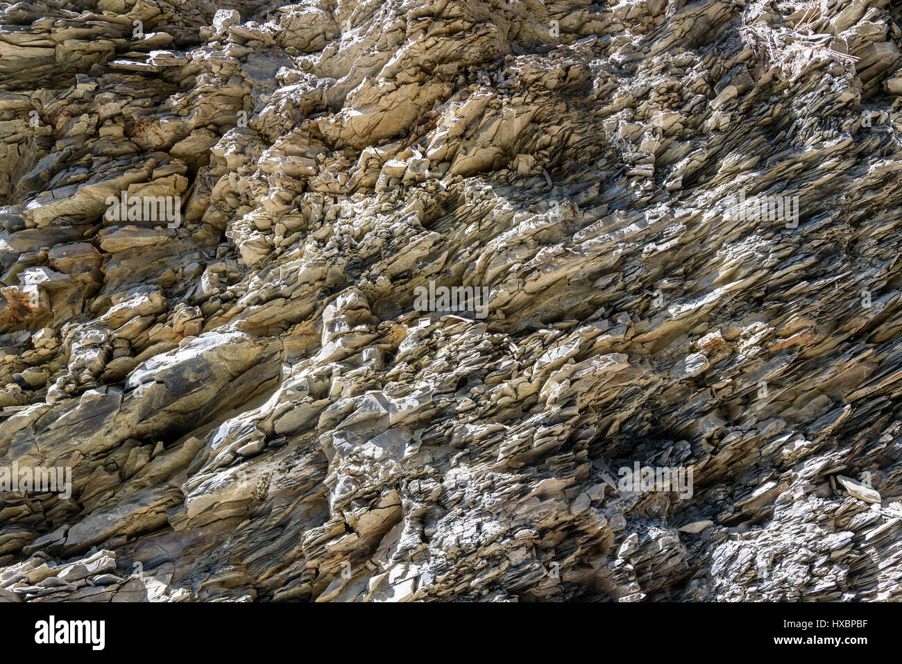 Layered structure of stone rock. Mountain textured, natural background ...