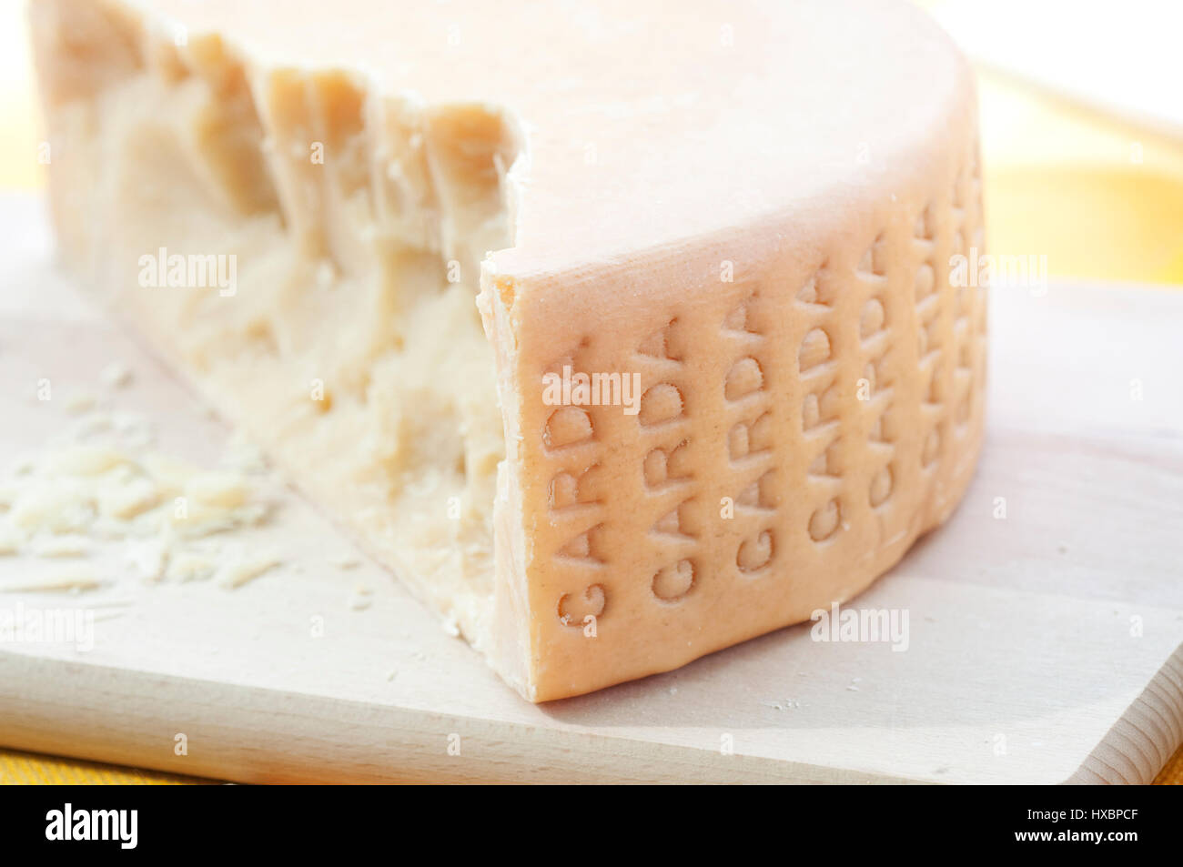 Italy, Lombardy, Garda Lake, Tremosine, Garda Riserva Cheese Stock ...