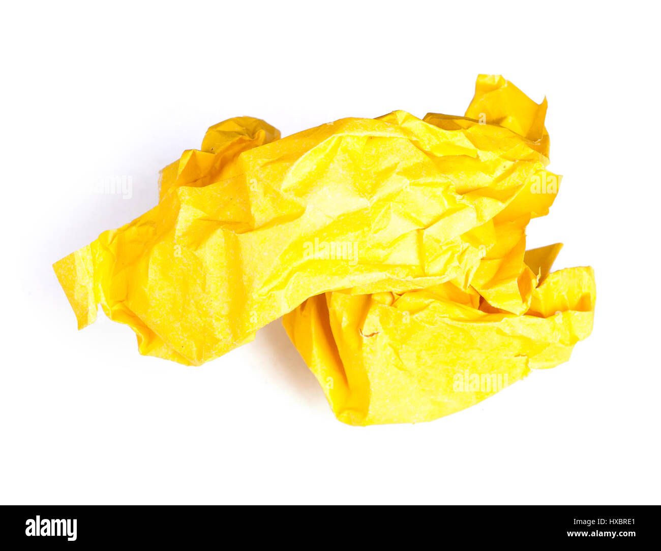 Crushed yellow paper Cut Out Stock Images & Pictures - Alamy