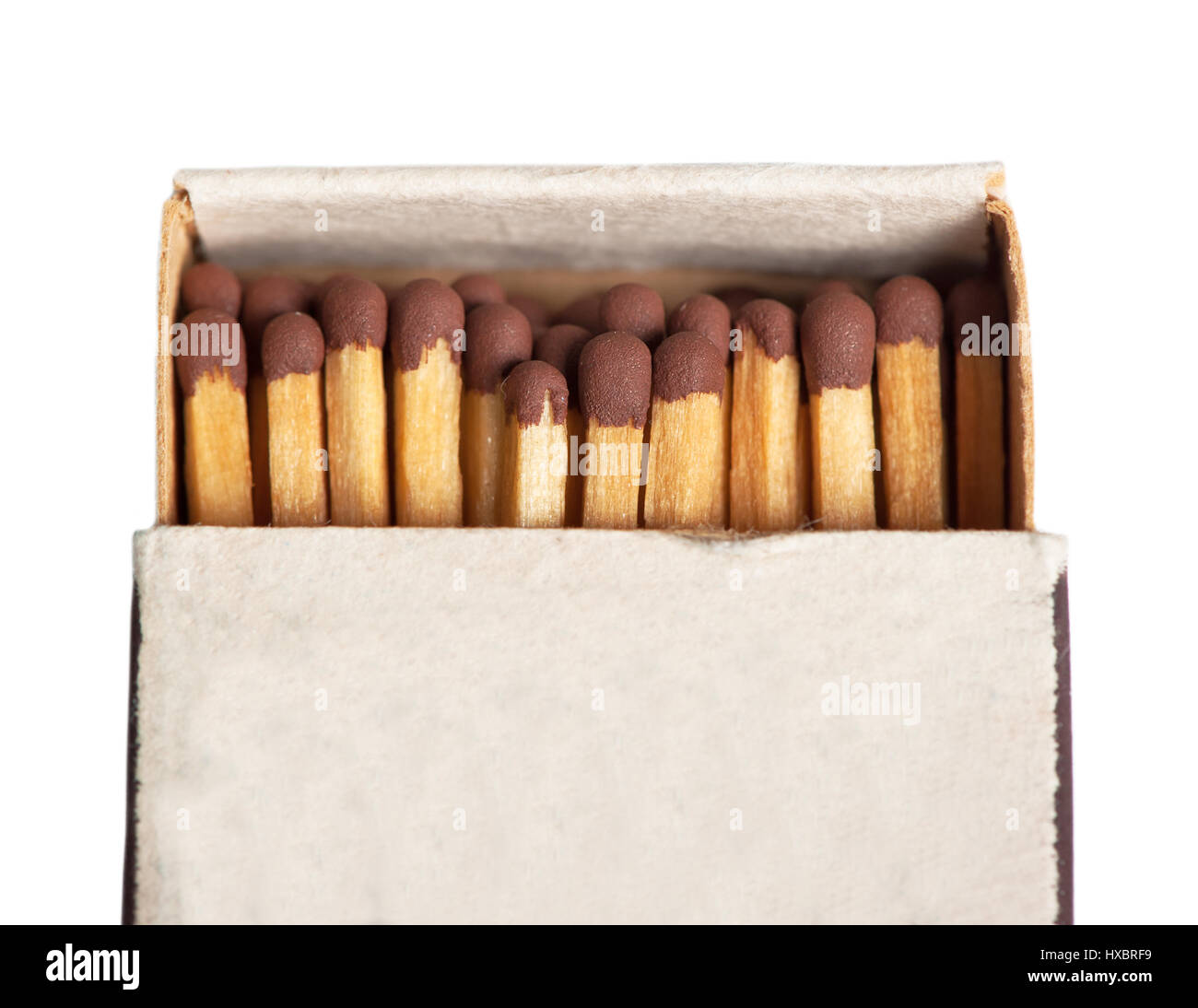 Matches in a matchbox isolated on white background Stock Photo - Alamy
