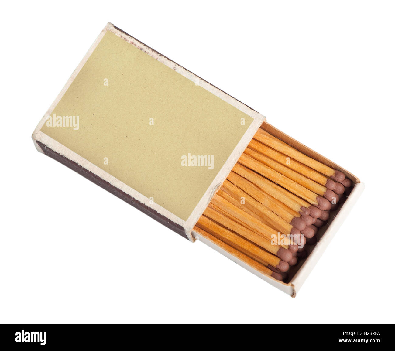 Matches in a matchbox isolated on white background Stock Photo - Alamy