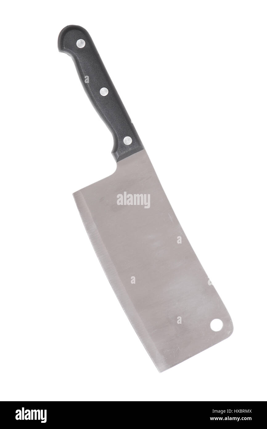 Cleaver isolated on white background Stock Photo - Alamy