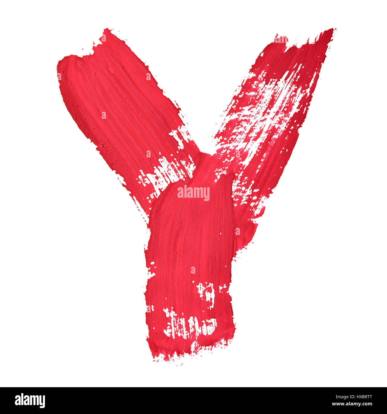 Y - Red handwritten letters over white background Stock Photo - Alamy