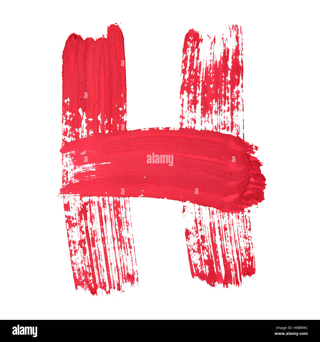 H - Red handwritten letters over white background Stock Photo - Alamy