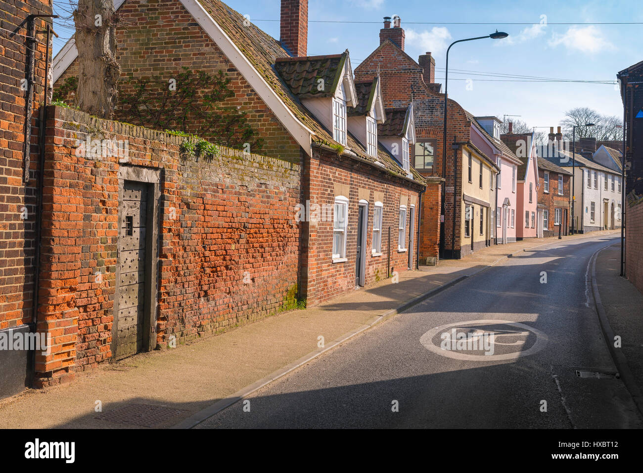 Suffolk architecture, view of Northgate, a street containing medieval ...