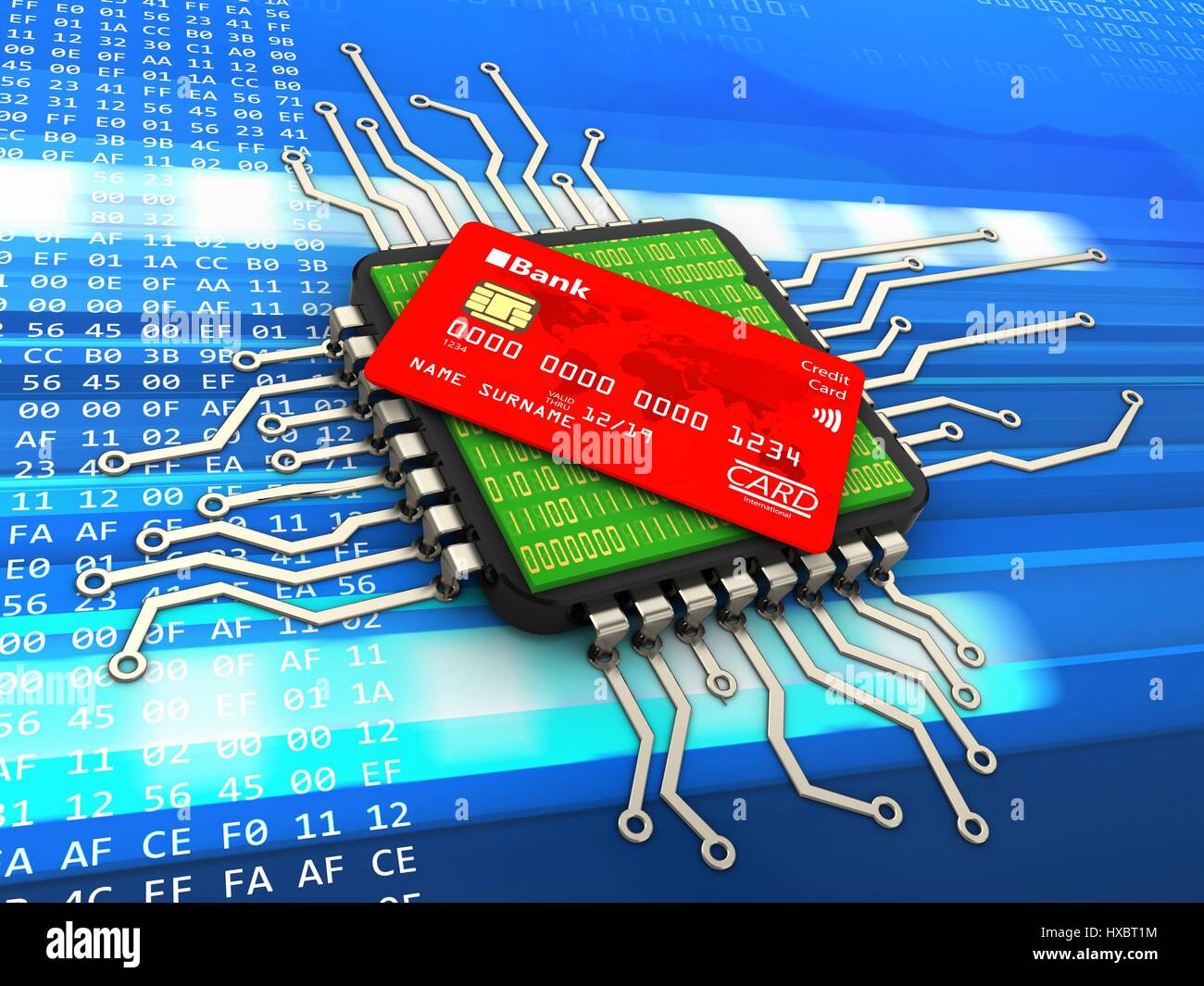 3d illustration of computer chip Stock Photo - Alamy