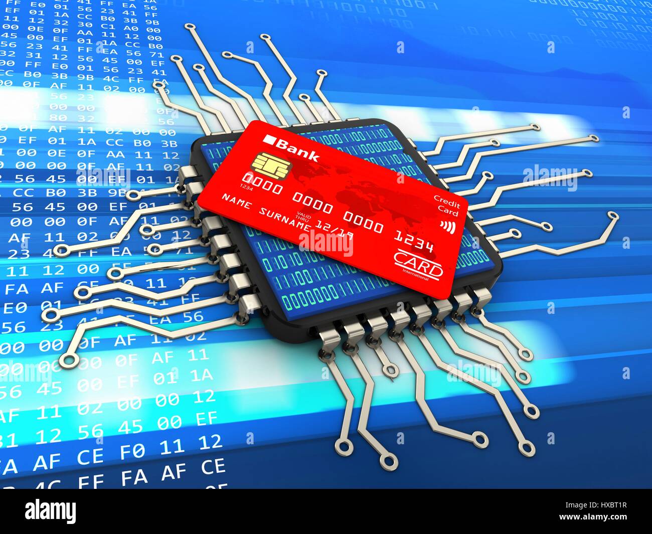 3d illustration of computer chip Stock Photo - Alamy