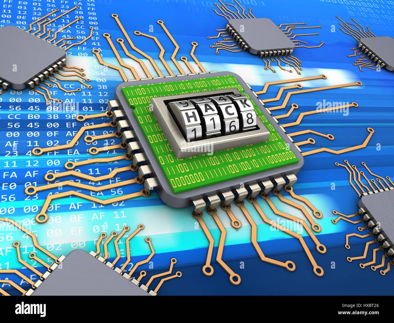 3d illustration of computer chip Stock Photo - Alamy