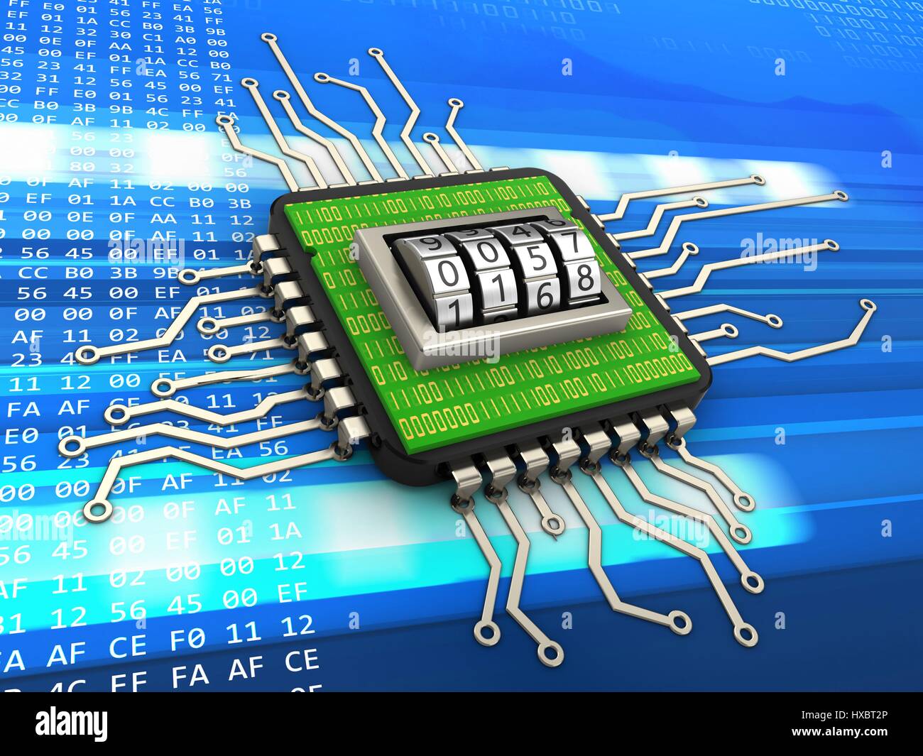 3d illustration of computer chip Stock Photo - Alamy