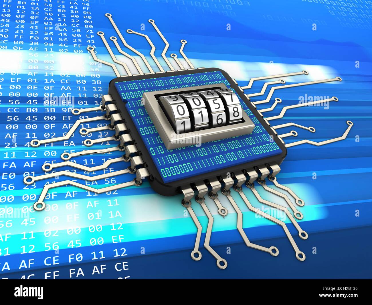 3d illustration of computer chip Stock Photo - Alamy