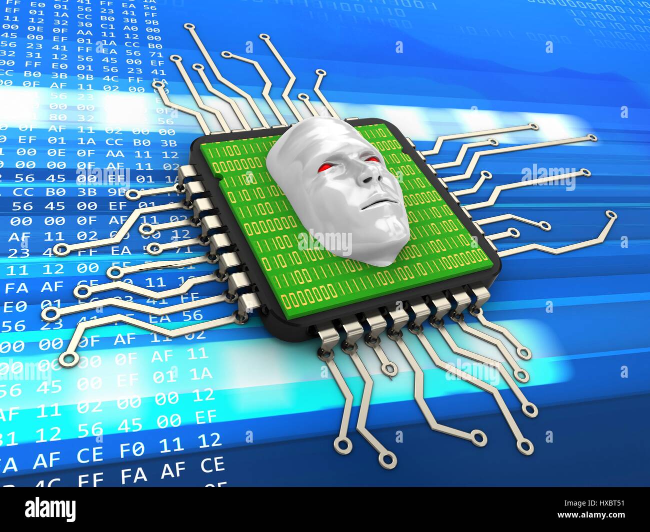 3d illustration of computer chip Stock Photo - Alamy