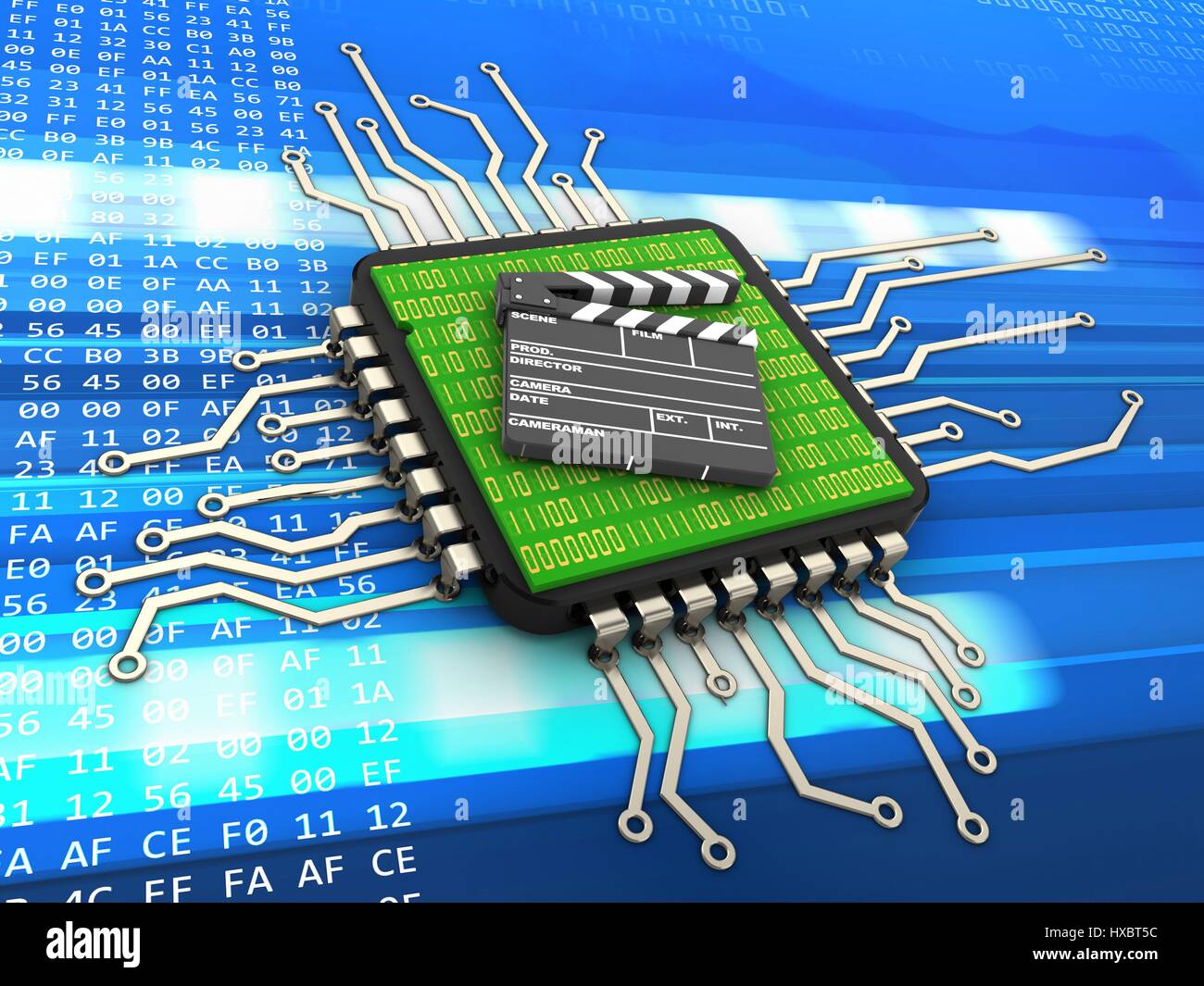 3d illustration of computer chip Stock Photo - Alamy