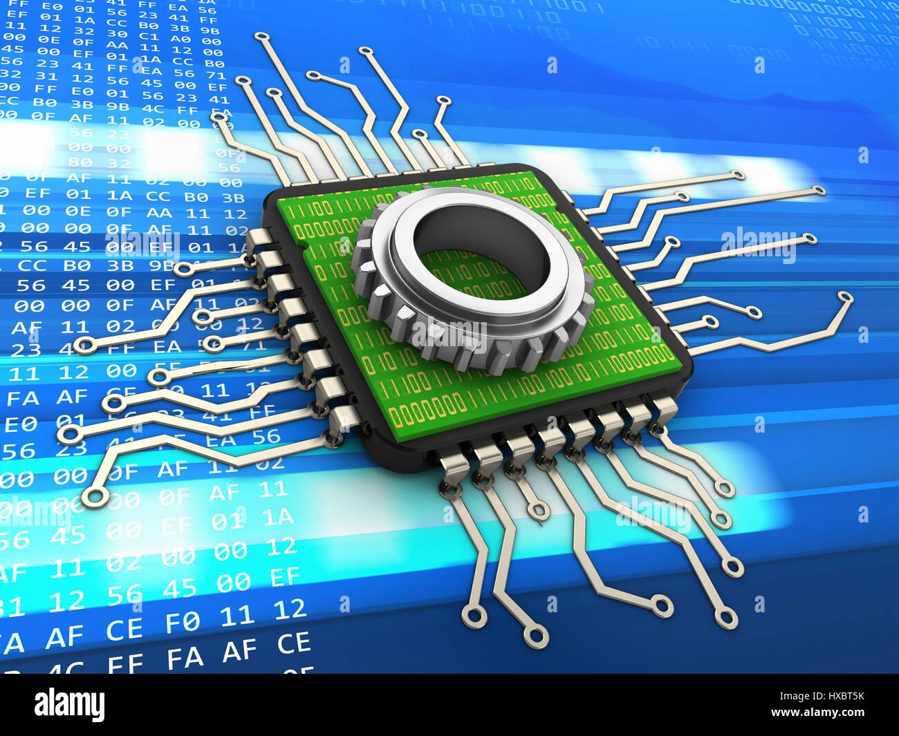 3d illustration of computer chip Stock Photo - Alamy