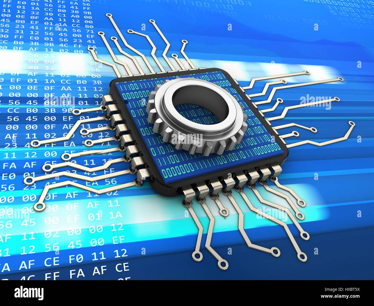 3d illustration of computer chip Stock Photo - Alamy