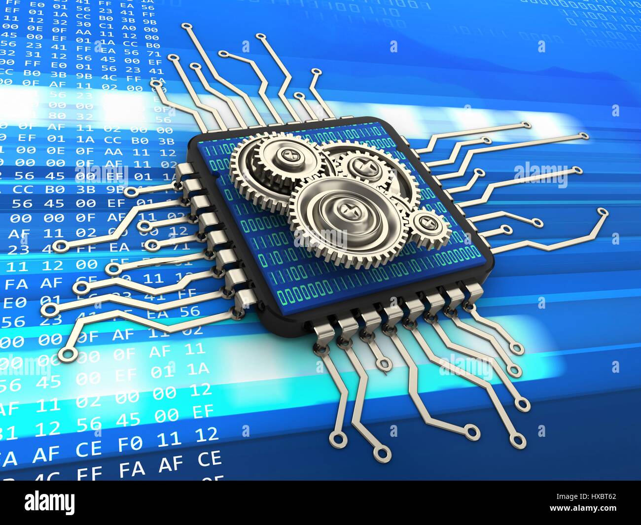 3d illustration of computer chip Stock Photo - Alamy
