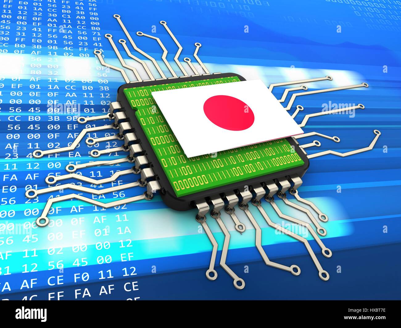 3d illustration of computer chip Stock Photo - Alamy
