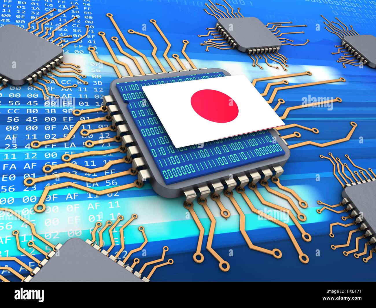 3d illustration of computer chip Stock Photo - Alamy
