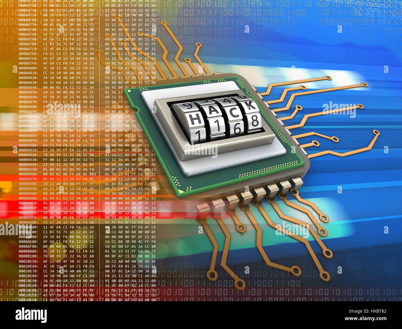 3d illustration of computer chip Stock Photo - Alamy