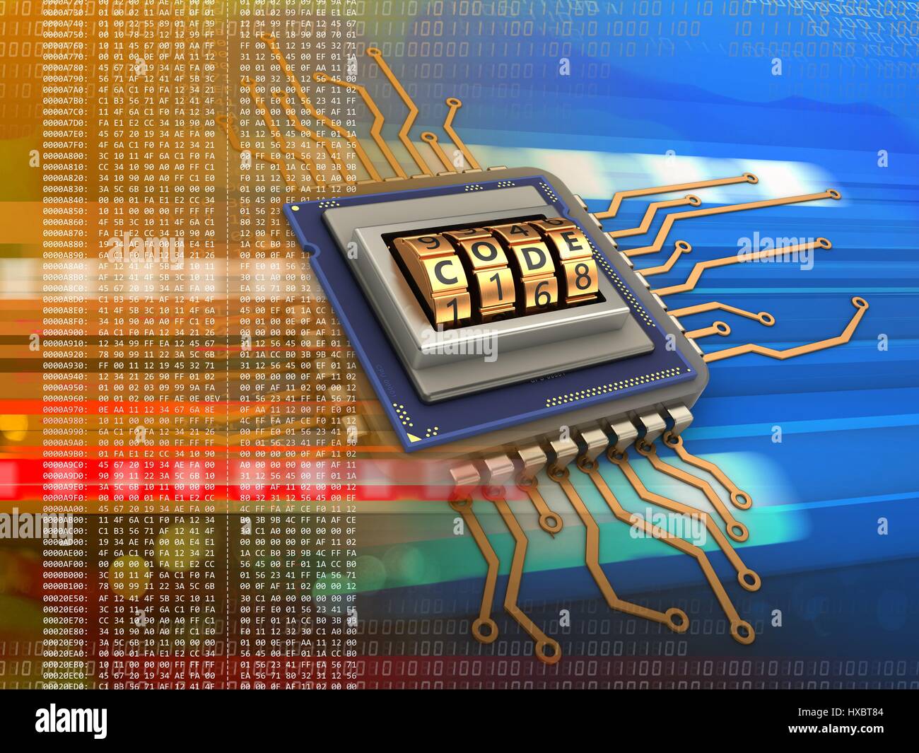 3d illustration of computer chip Stock Photo - Alamy
