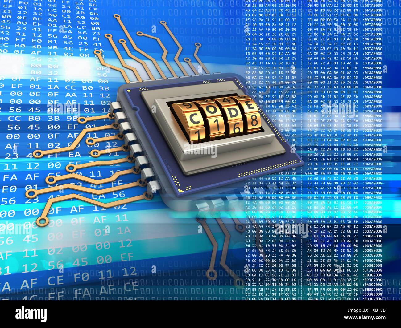 3d illustration of computer chip Stock Photo - Alamy
