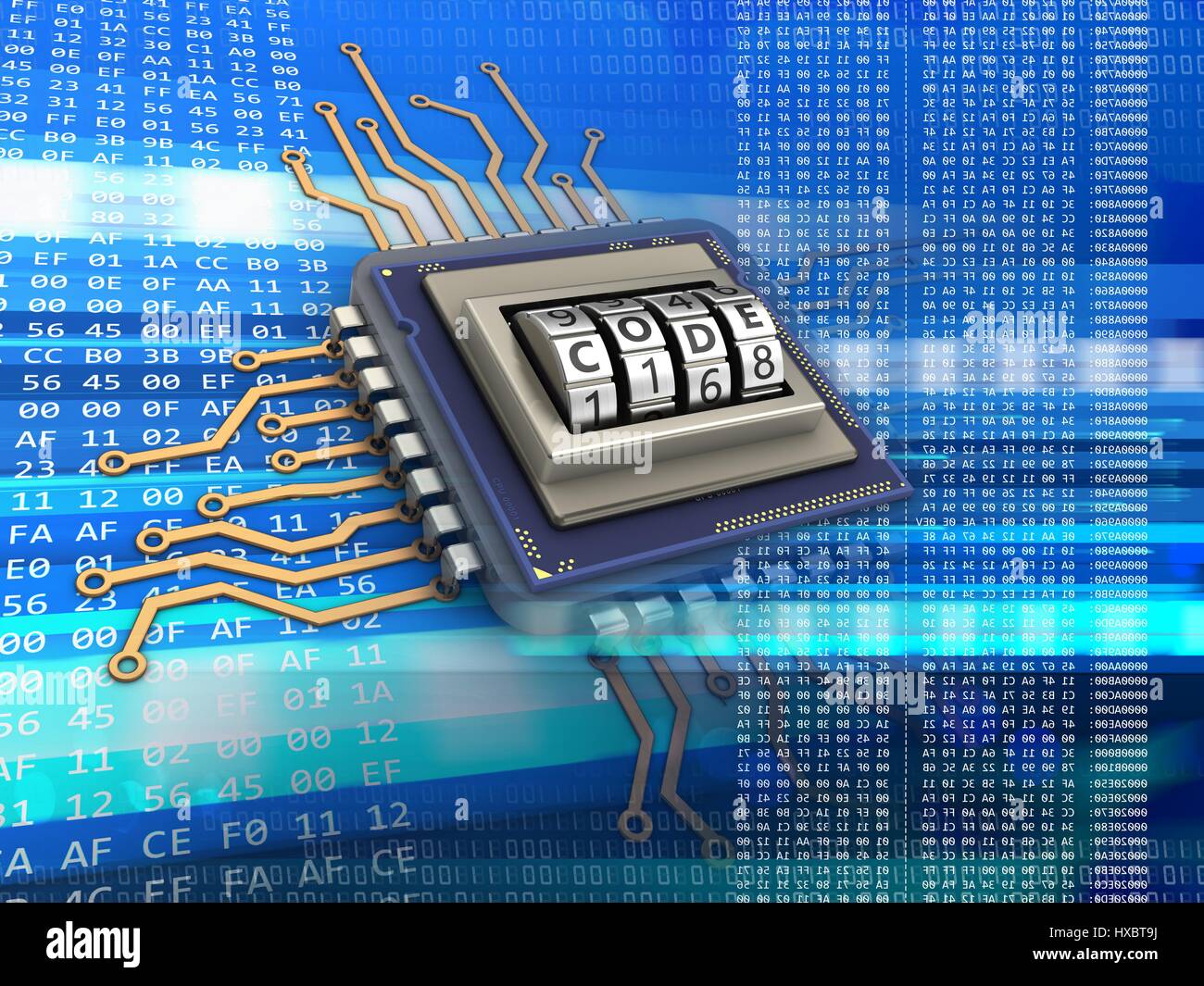 3d illustration of computer chip Stock Photo - Alamy