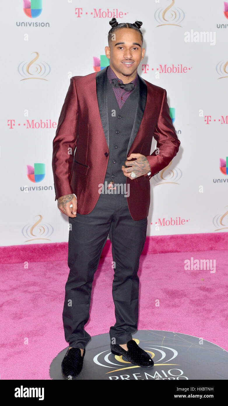 Bryant Myers attending Univision's 29th Edition of Premio Lo Nuestro A ...