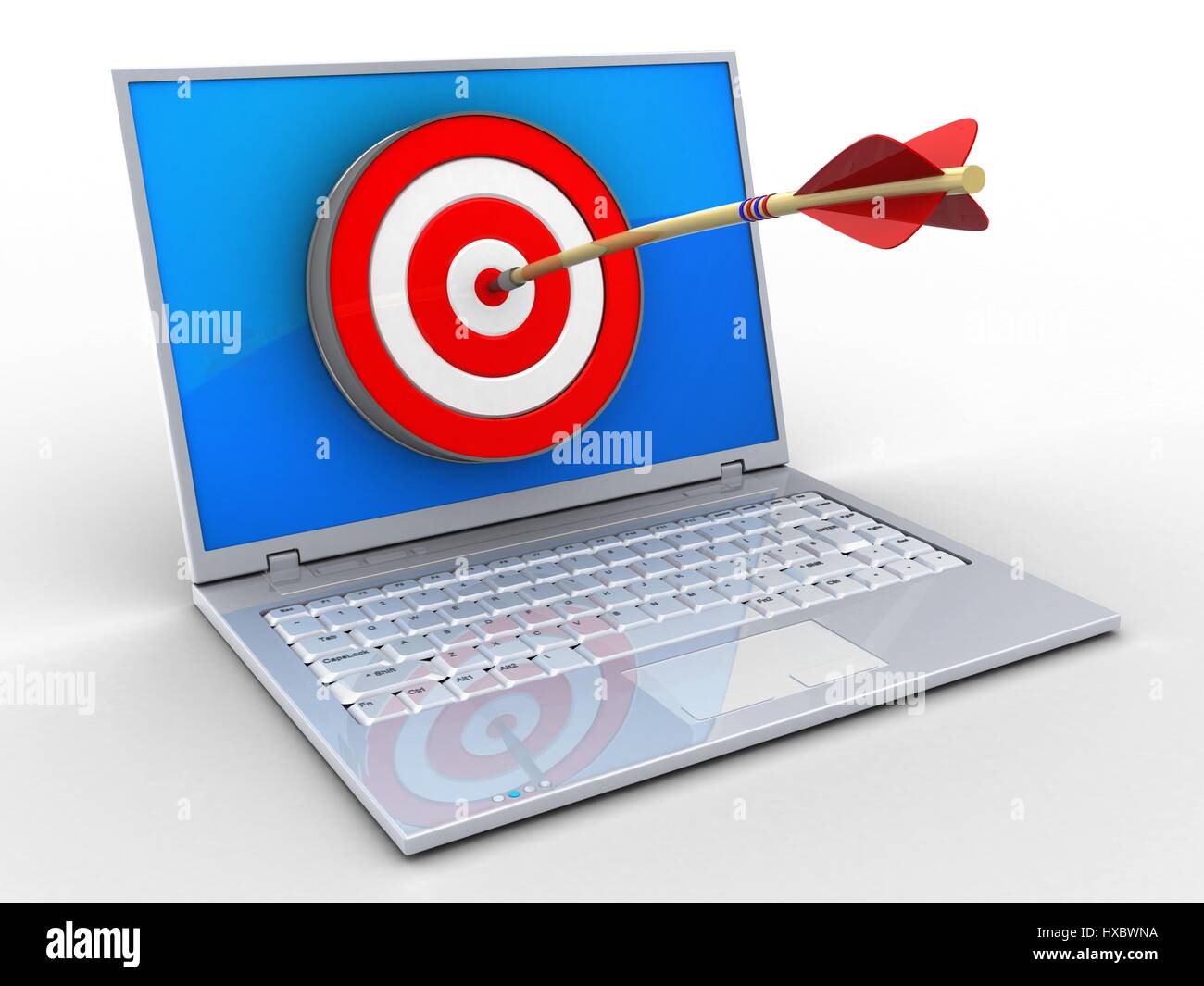 3d illustration of laptop computer Stock Photo - Alamy