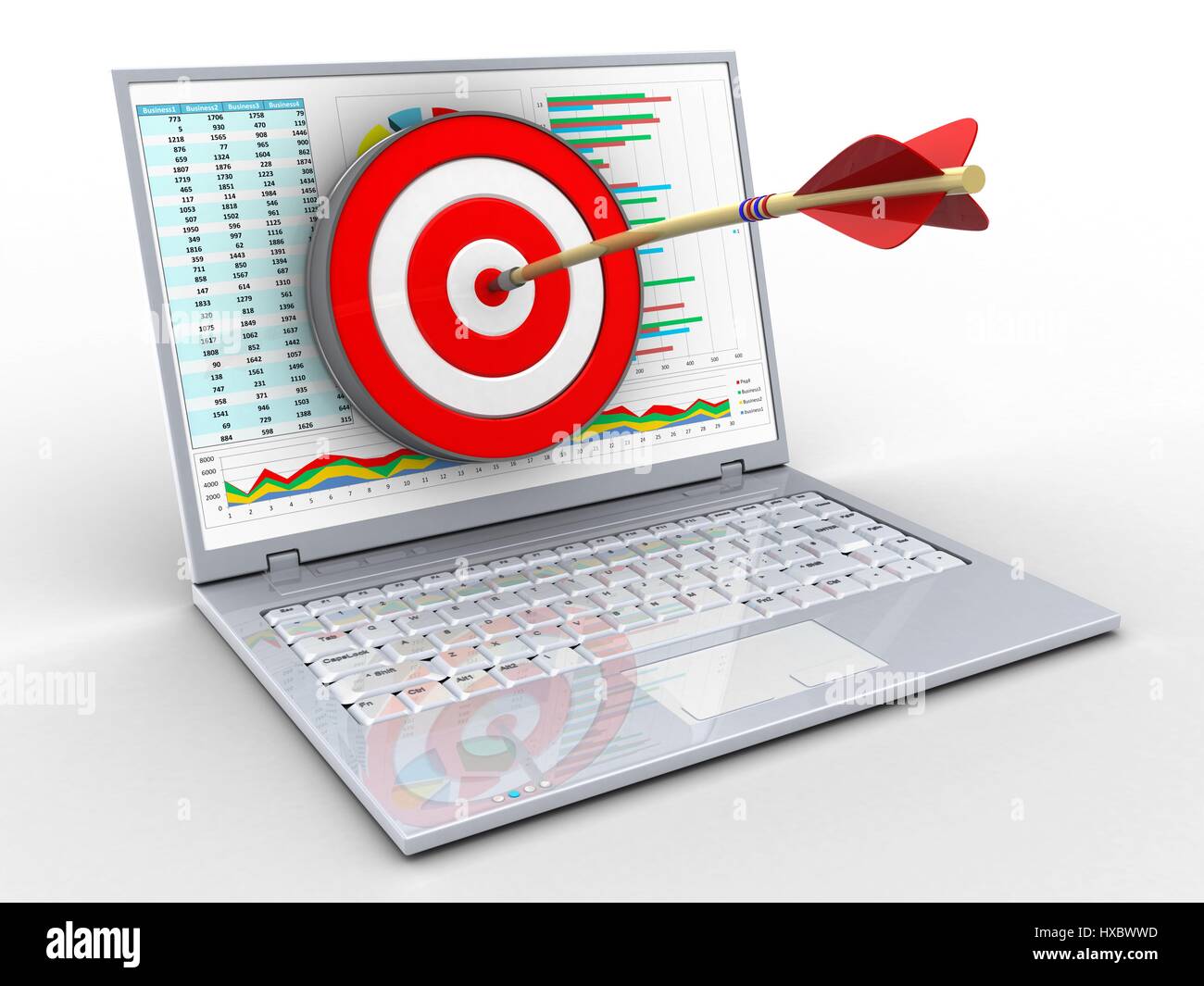 3d illustration of laptop computer Stock Photo - Alamy
