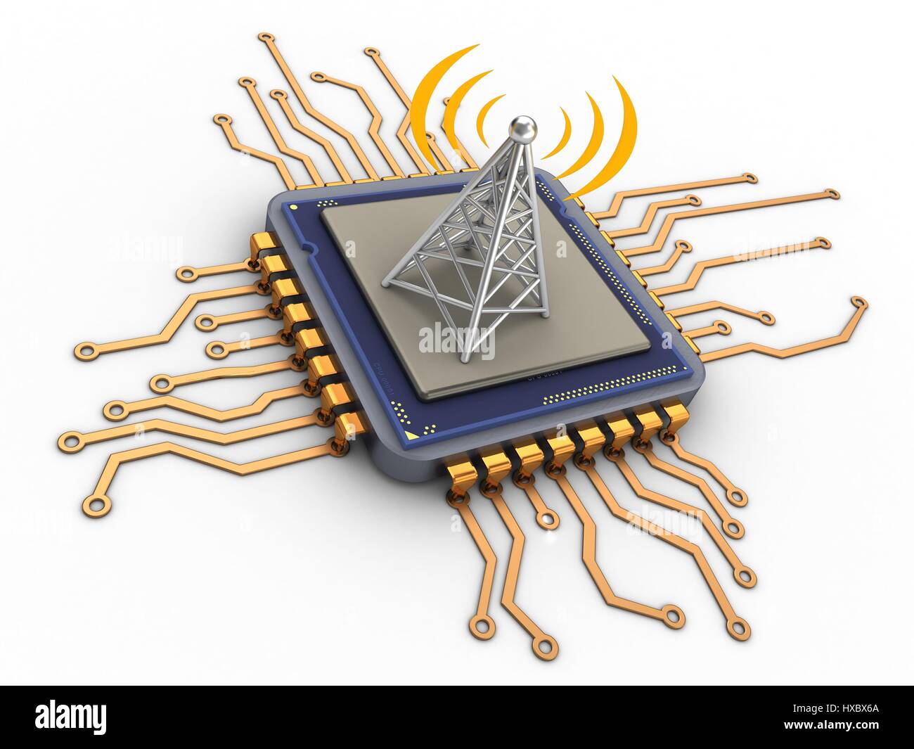 3d illustration of modern computer chip processor Stock Photo - Alamy