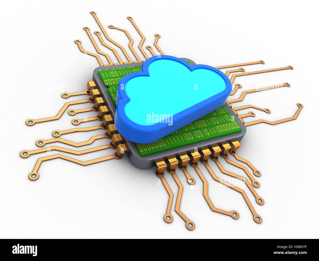 3d illustration of modern computer chip processor Stock Photo - Alamy