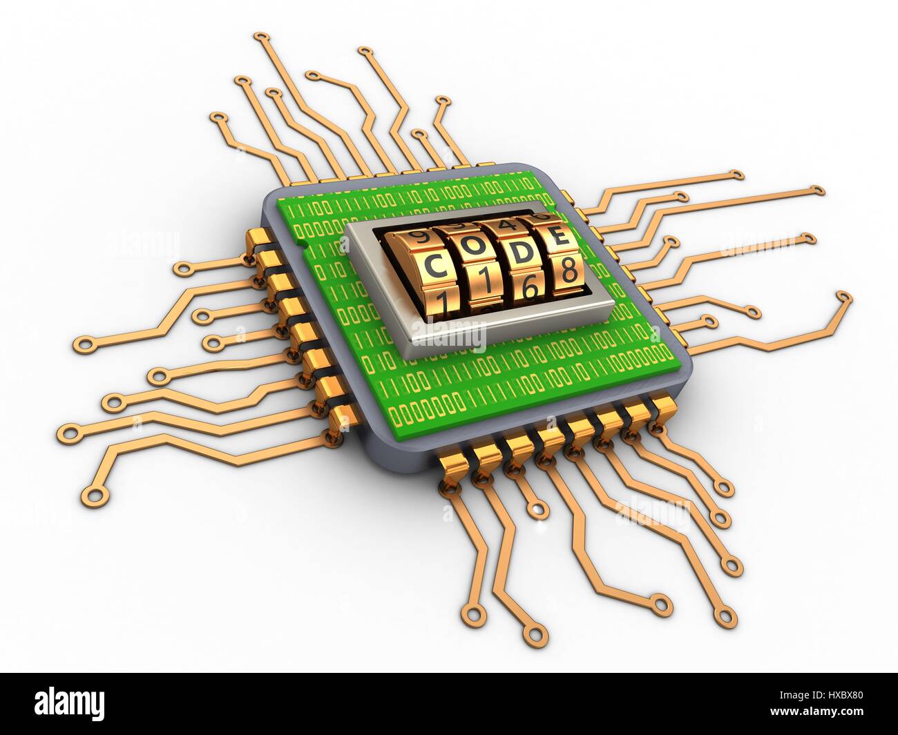 3d illustration of modern computer chip processor Stock Photo - Alamy