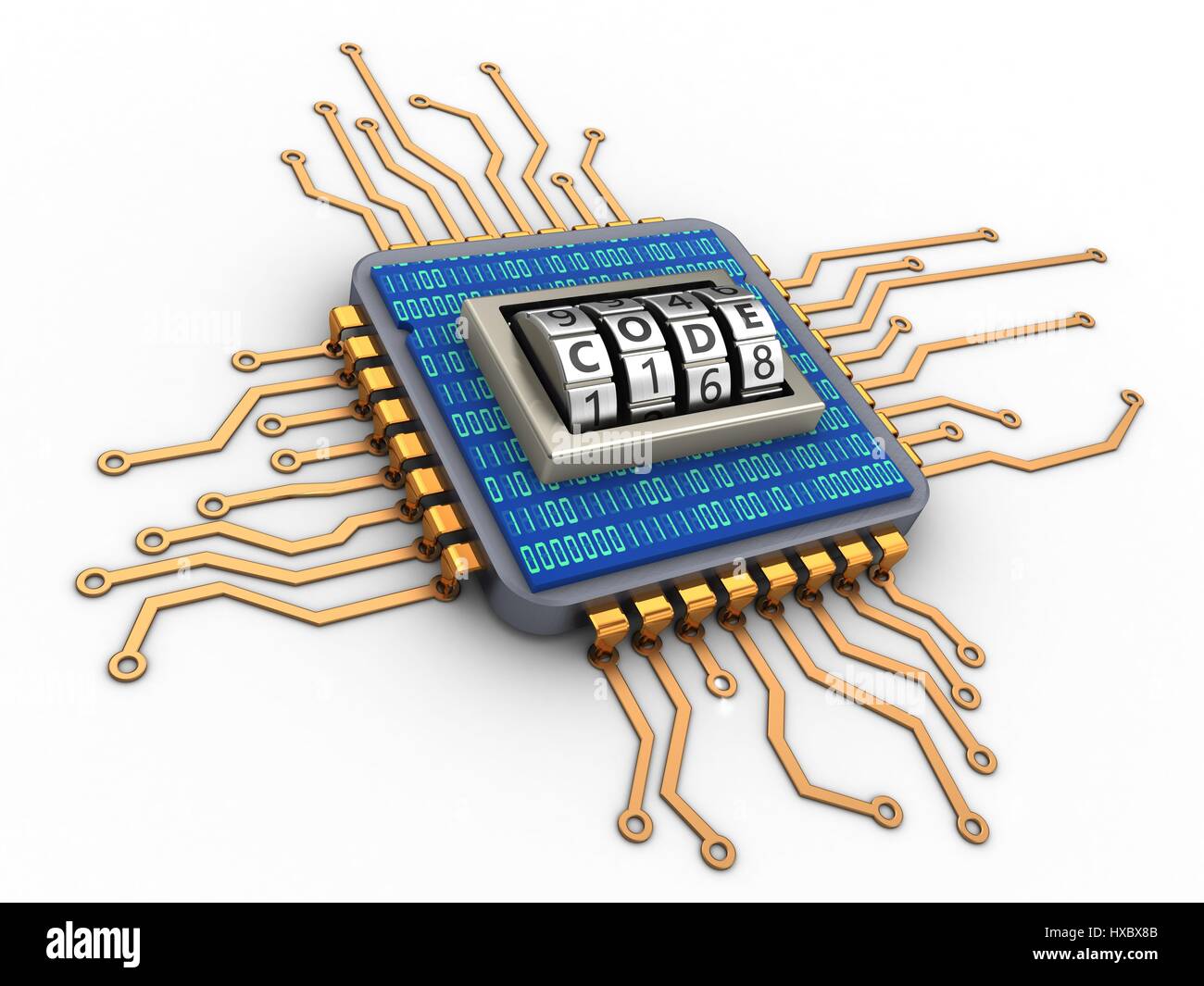 3d illustration of modern computer chip processor Stock Photo - Alamy